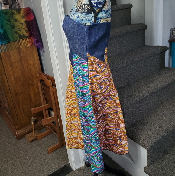 Dresses | Denim Patchwork Dress | Poshmark